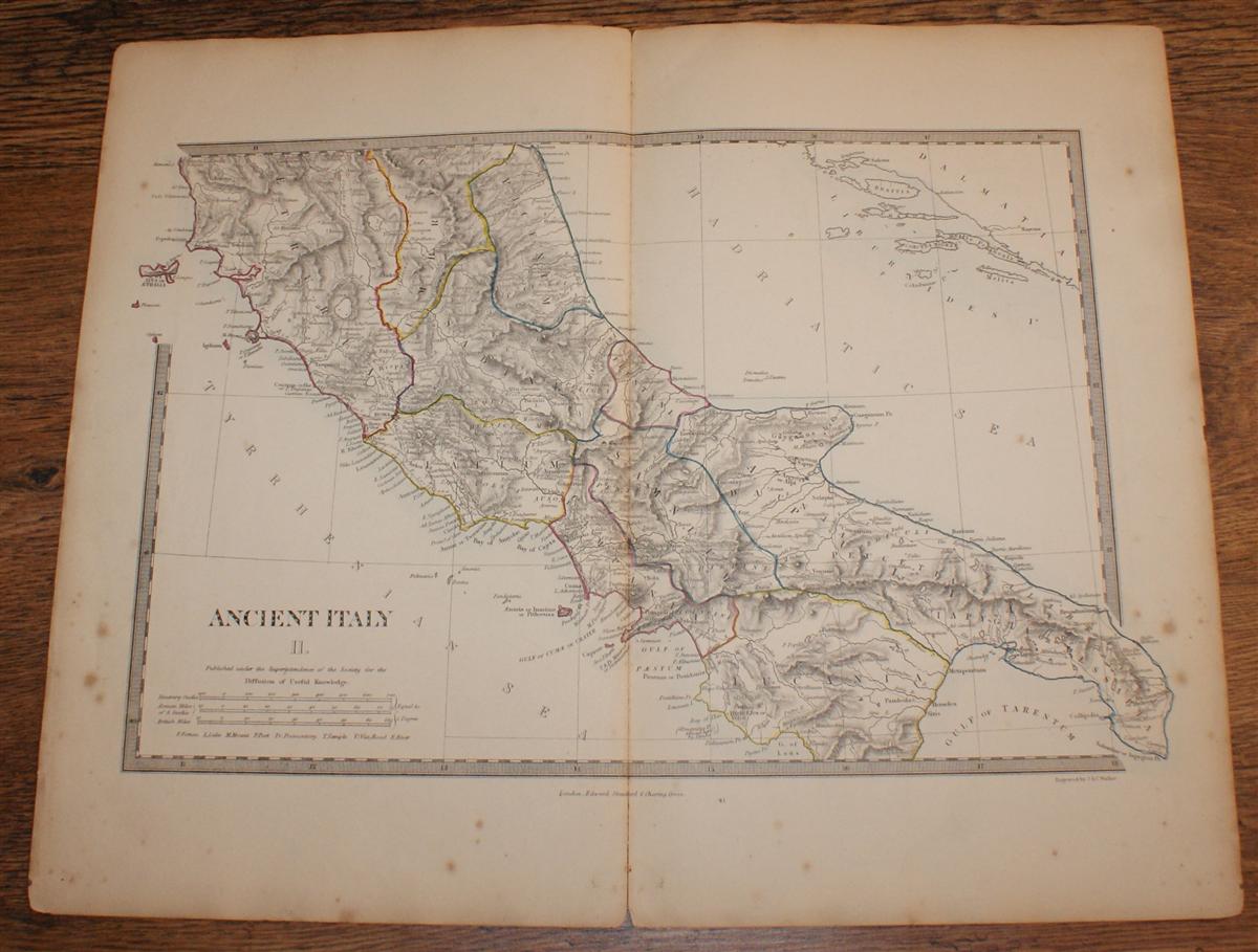 Map of Ancient Italy and Sicily in Three Sheets - disbound map sheets ...