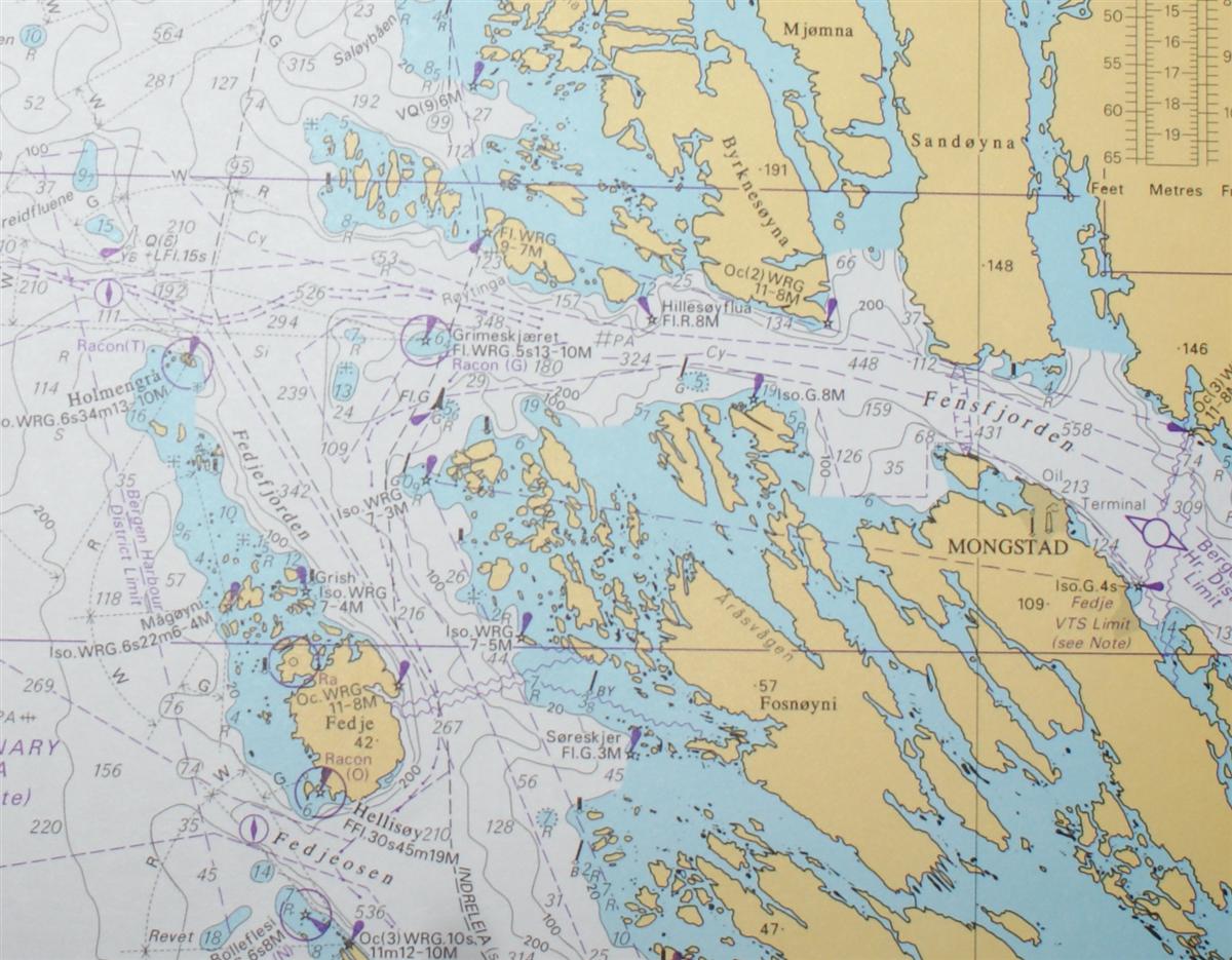 Nautical Chart No. 299 North Sea, Statfjord and Gullfaks Oil Fields to ...